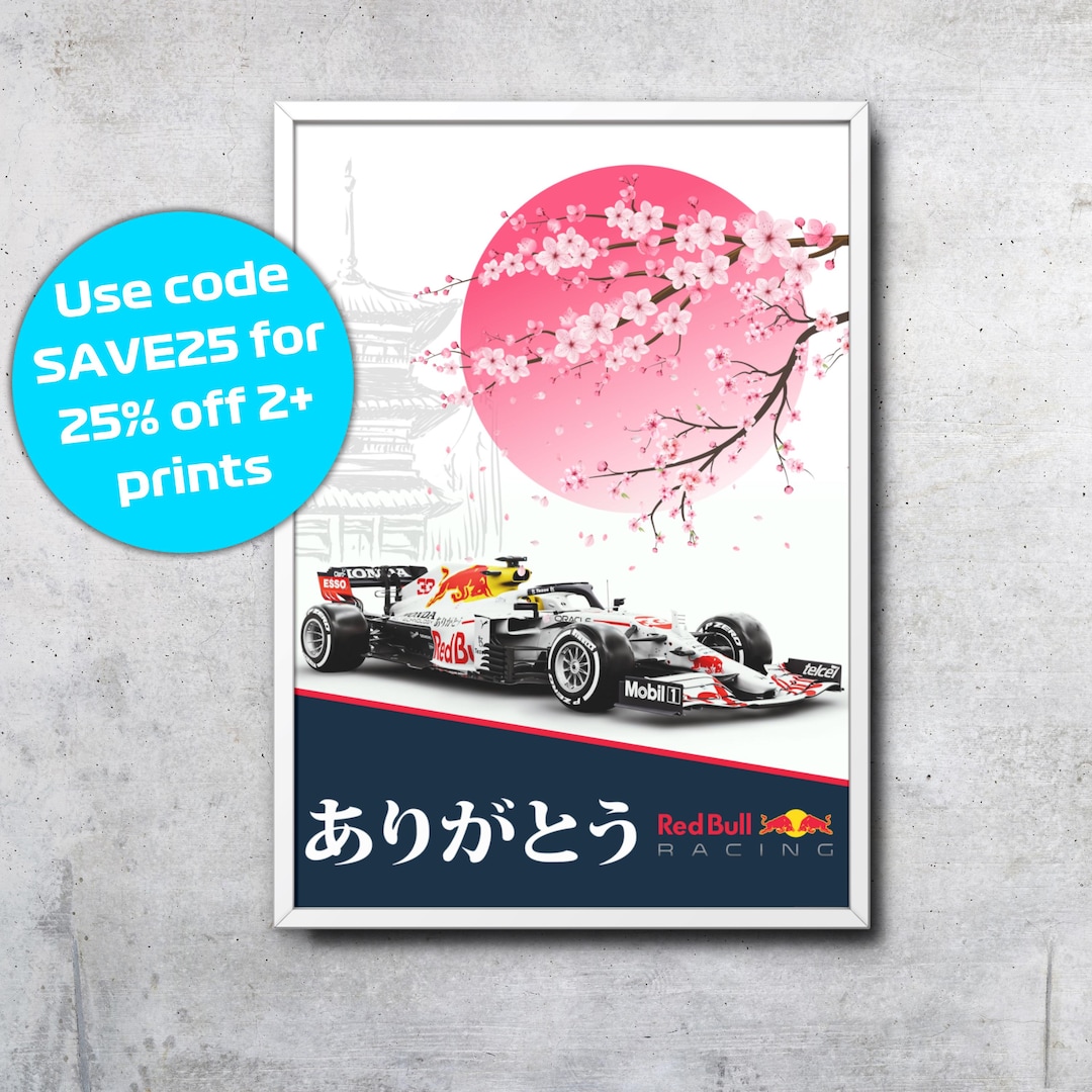 Red Bull F1 'white Livery' Poster Print 2021 Season / Print / Formula 1 ...