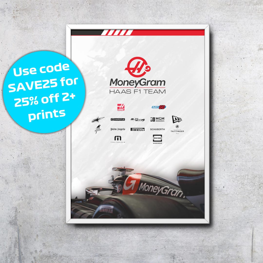 Haas F1 Team Poster Print 2024 Season / Print / Formula 1 / Unframed - Etsy