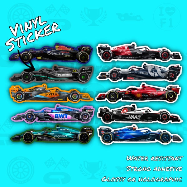 Formula 1 Car Stickers - Etsy