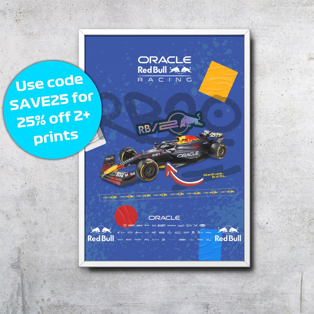 Red Bull F1 Team Poster Print 2024 Season / Print / Formula 1 ...