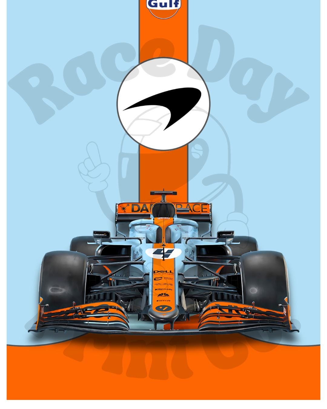 Mclaren F1 'gulf Livery' Poster Print 2021 Season / Print / Formula 1 ...