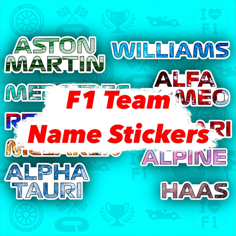 F1 Team Name Stickers 2023 Season / Formula 1 / Die Cut / - Etsy