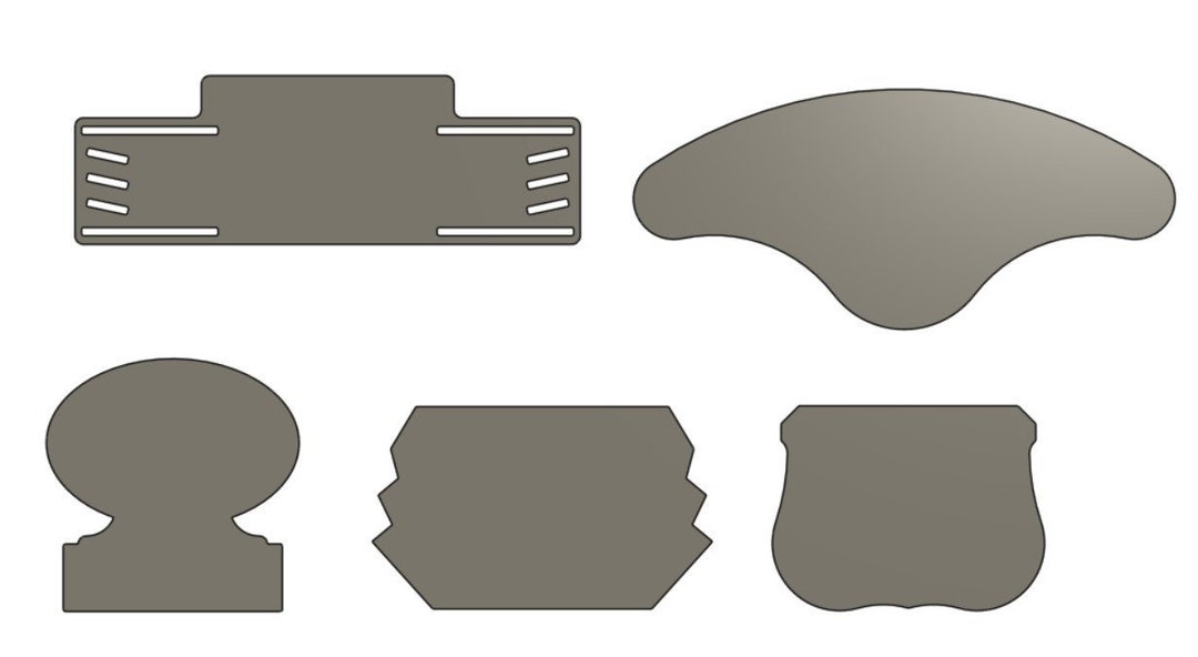 Sign Base Shapes DXF/SVG Files Included - Etsy