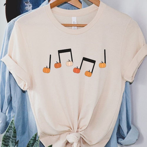 Pumpkin Music Note T-shirt Fall Music Teacher Tee Halloween - Etsy