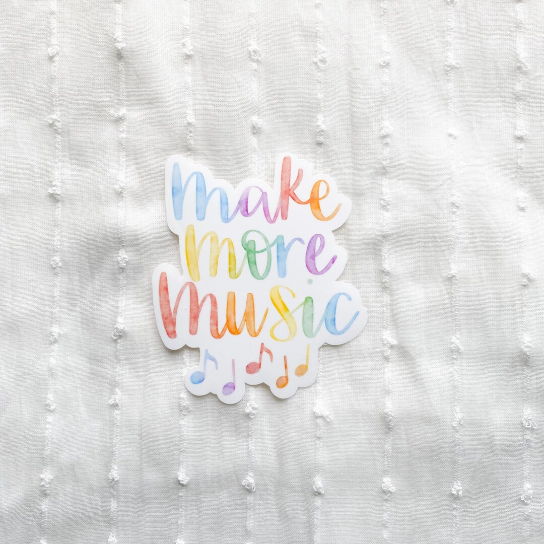 Make More Music Sticker, Music Teacher Sticker, Band, Orchestra, Choir ...