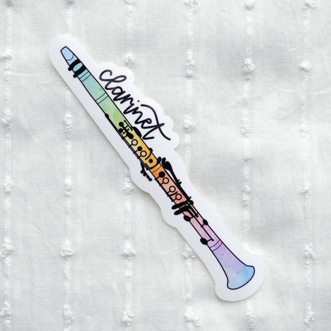 Clarinet Sticker, Clarinetist Sticker, Instrument Decal, Waterproof ...
