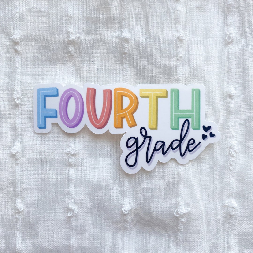 Fourth Grade Sticker, 4th Grade Teacher Sticker - Etsy