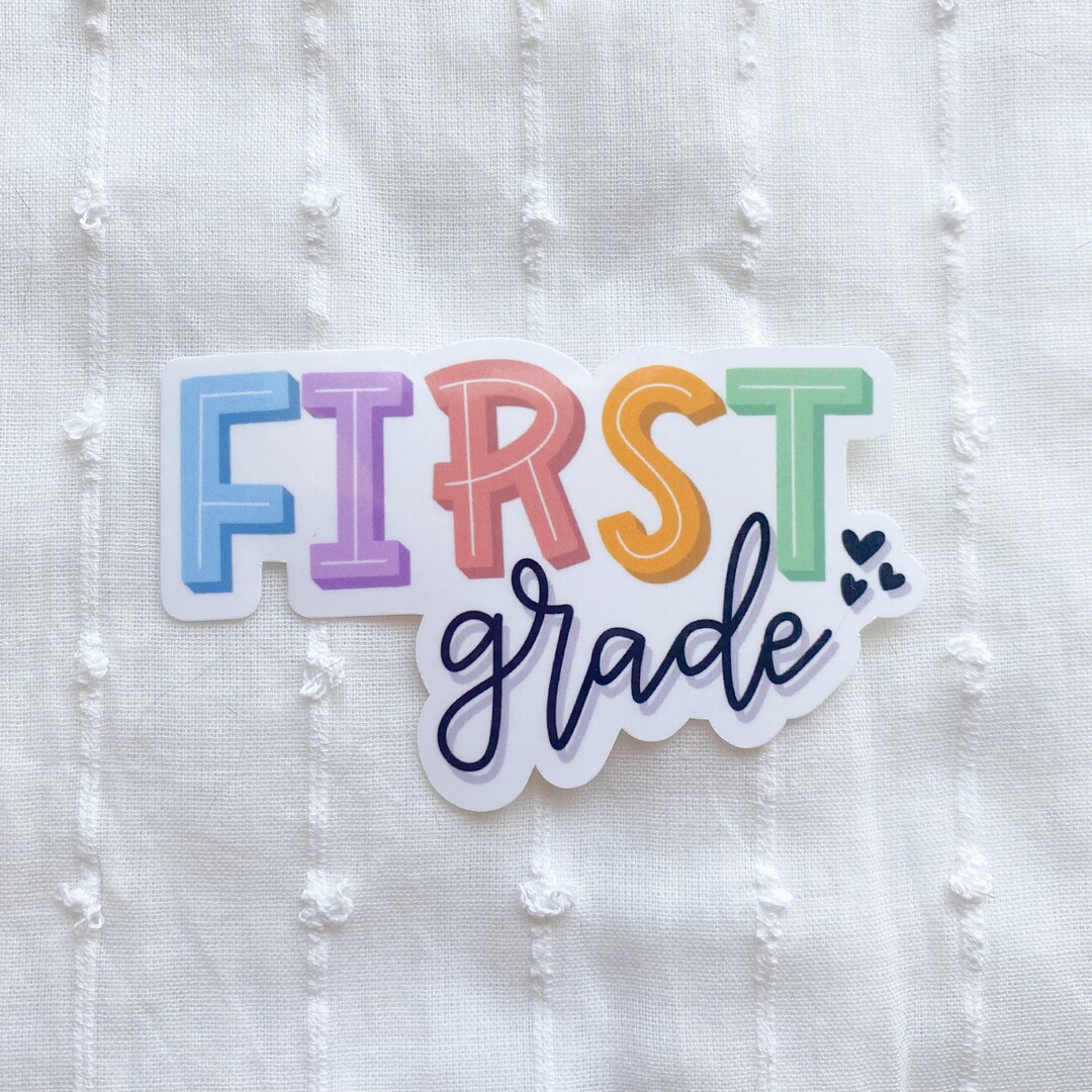 First Grade Sticker, 1st Grade Teacher Sticker - Etsy