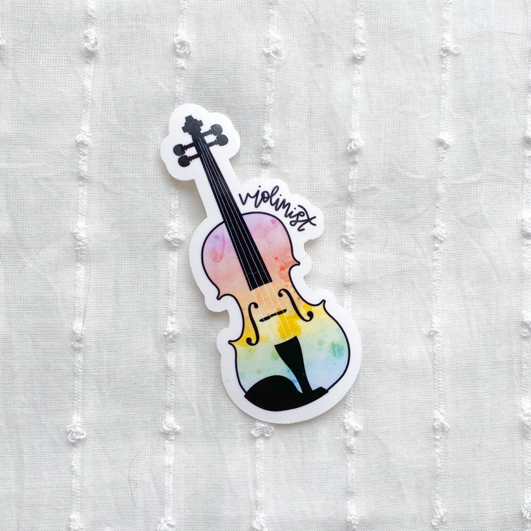 Violin Sticker, Violinist Sticker, Instrument Decal, Waterproof Vinyl ...