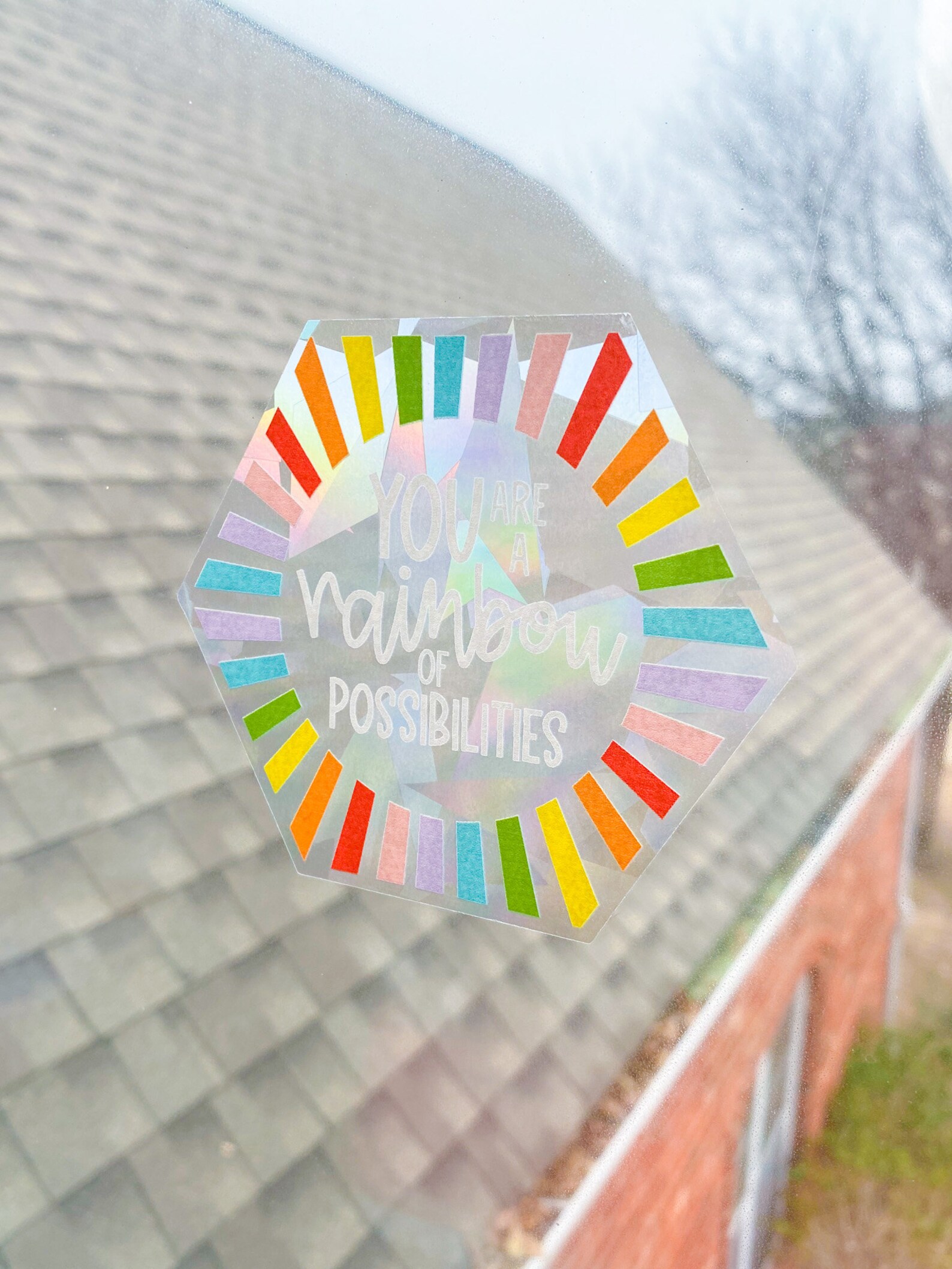 You Are a Rainbow of Possibilities Suncatcher Sticker, Rainbow Window ...