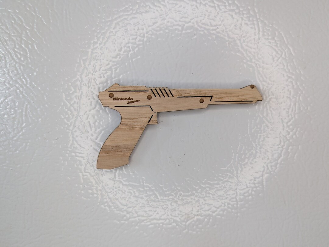 Nintendo Zapper Magnet - Ash Wood | Laser Cut and Engraved Wood Magnet ...
