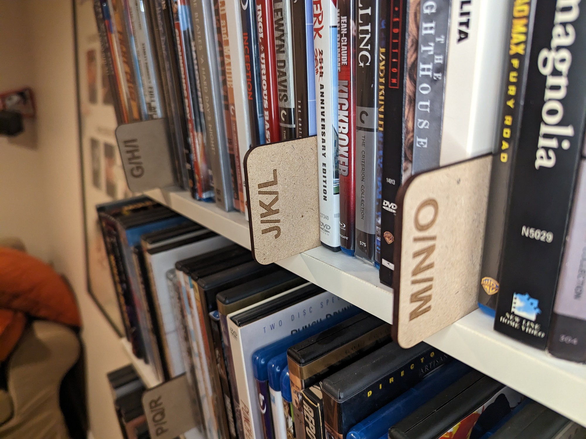 Movie Collection Display Tags - Alphabetical Premium | Wood Movie ...