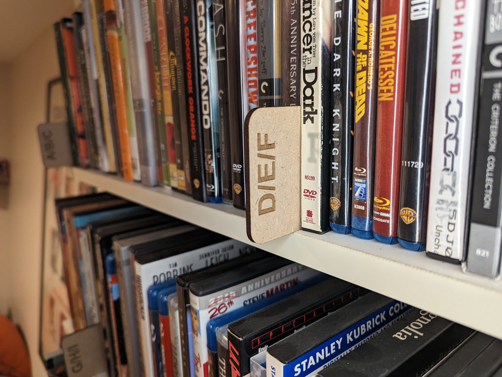 Movie Collection Display Tags - Alphabetical Premium | Wood Movie ...