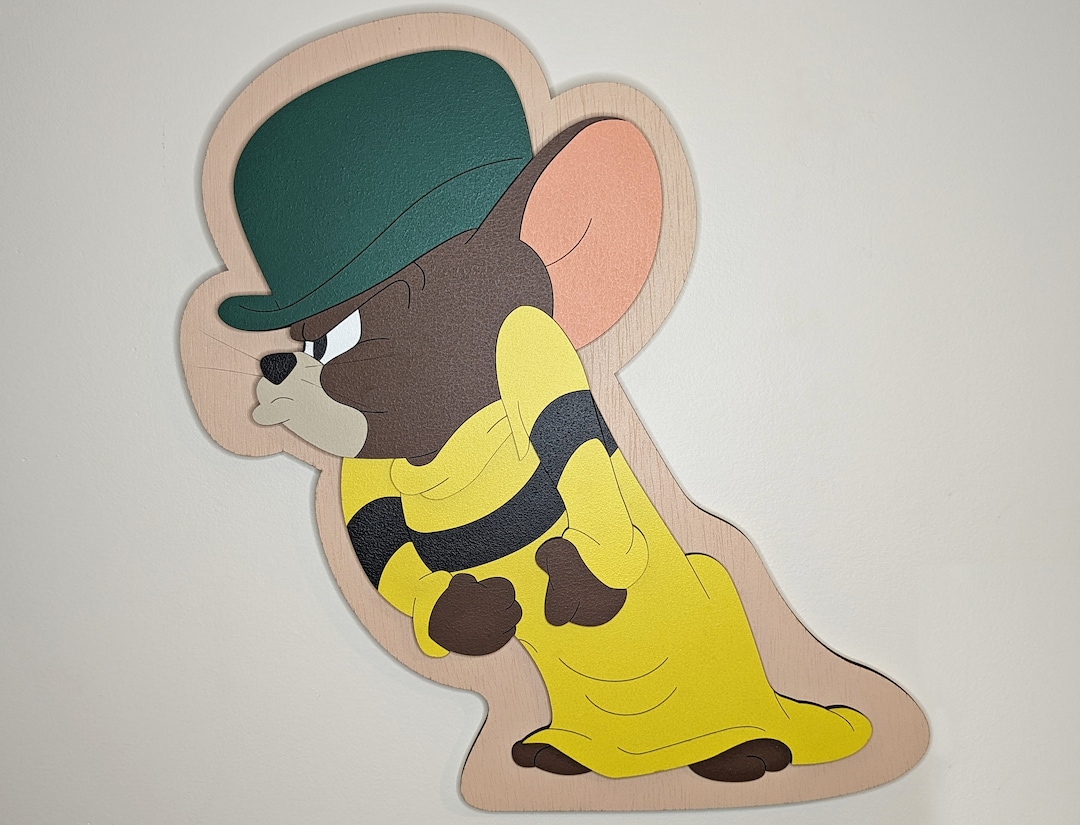 Muscles Mouse Layered Wood Wall Art - Tom and Jerry - Jerry's Cousin - Etsy