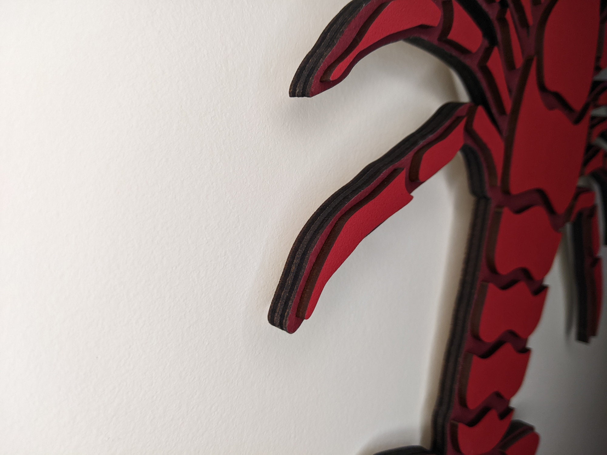 Wood Lobster Sign - Red | Painted Layered Wood Lobster Sign | Laser Cut ...