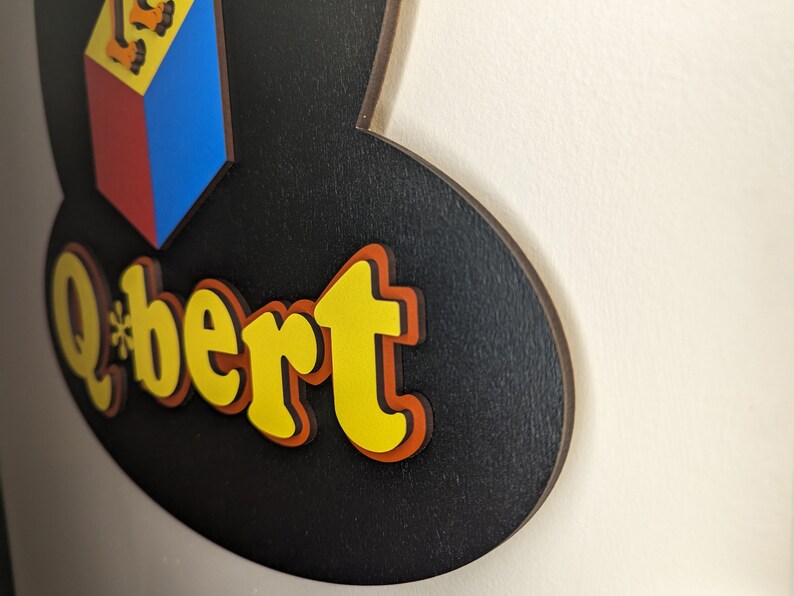 Q-bert Laser Cut Layered Wall Art | Retro Video Game Art | Video Game ...
