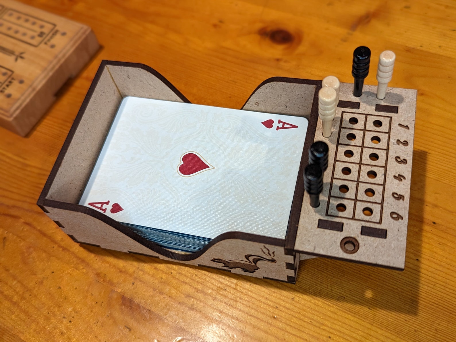 Cribbage Caddie - Score Keeper and Playing Card Holder | Laser Cut and ...