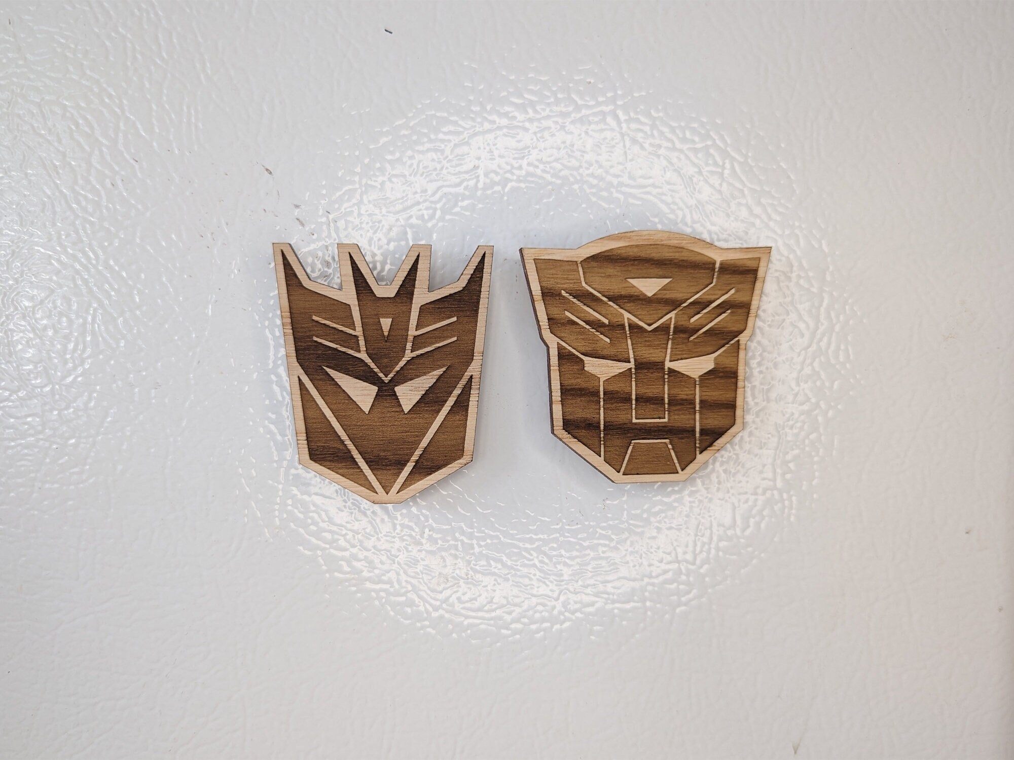 Transformers Magnet Set Ash Wood Laser Cut and Engraved Wood Magnet ...