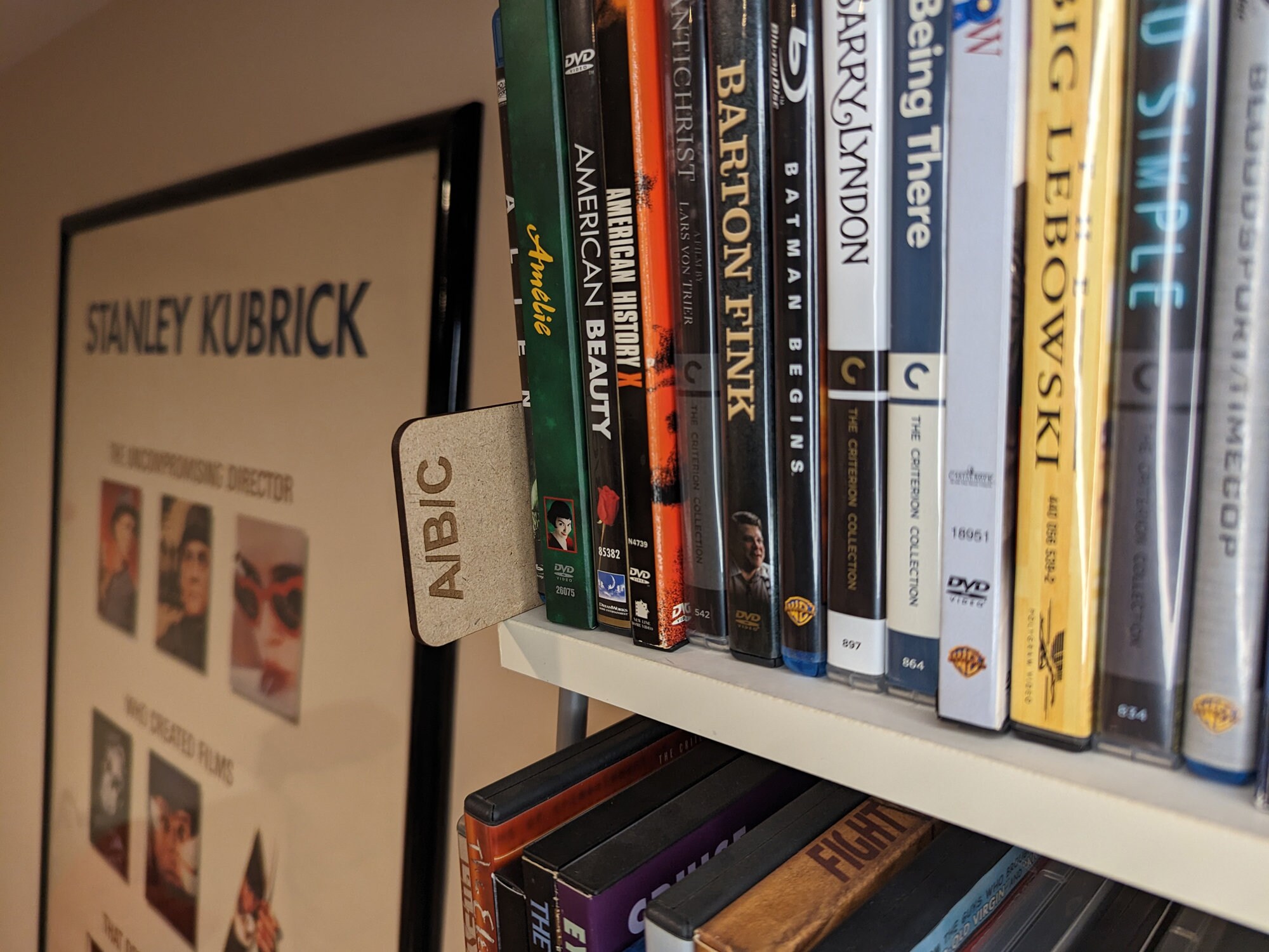 Movie Collection Display Tags - Alphabetical Premium | Wood Movie ...