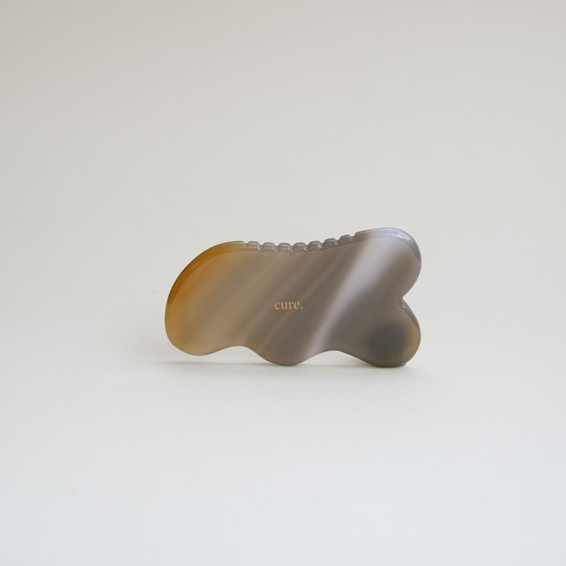 Natural Agate Stone Gua Sha | Facial and Body Guasha Tool | Massage ...