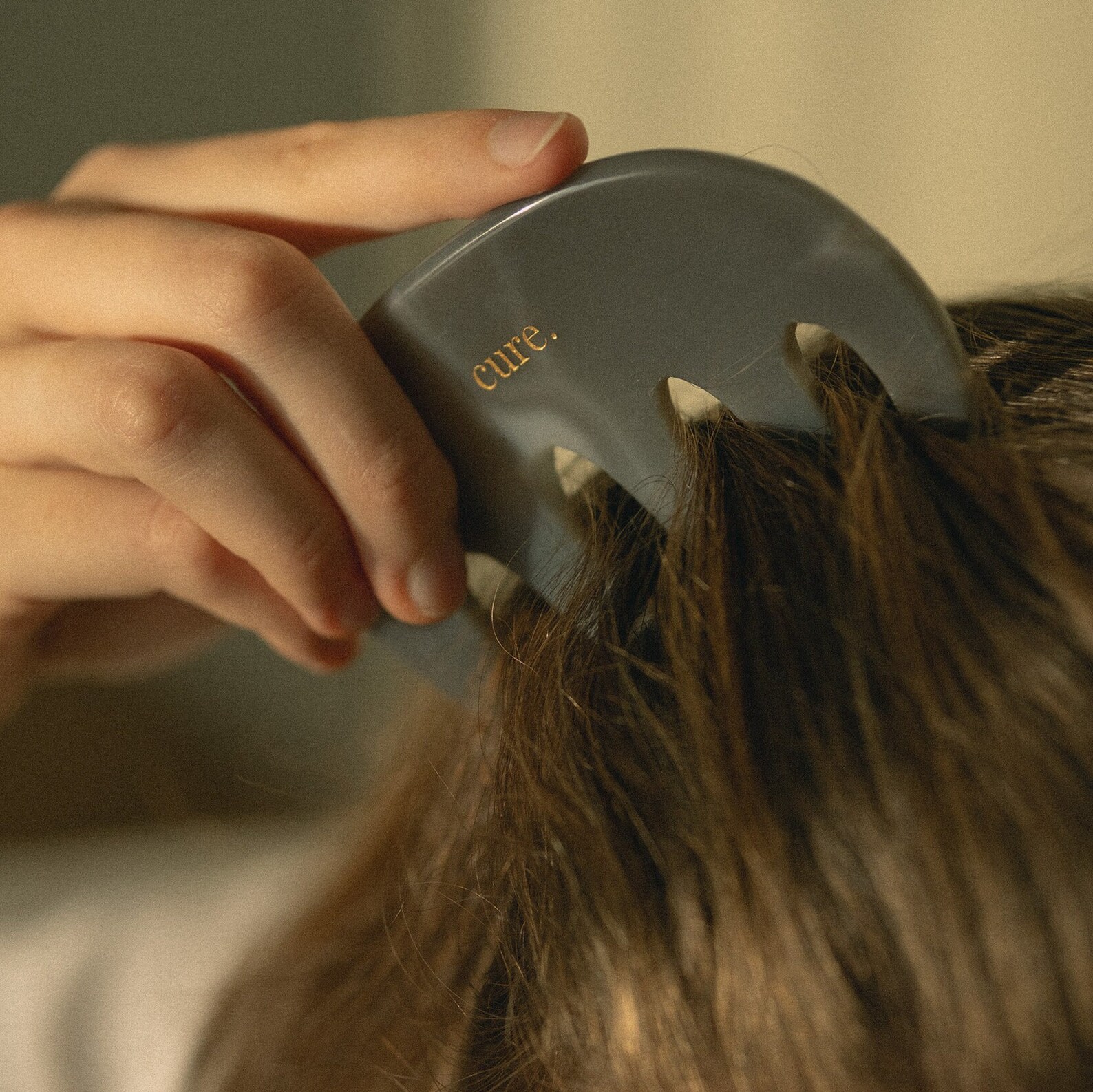 Natural Agate Hair Comb for Thick Hair Scalp Massager & Relaxation Gua ...