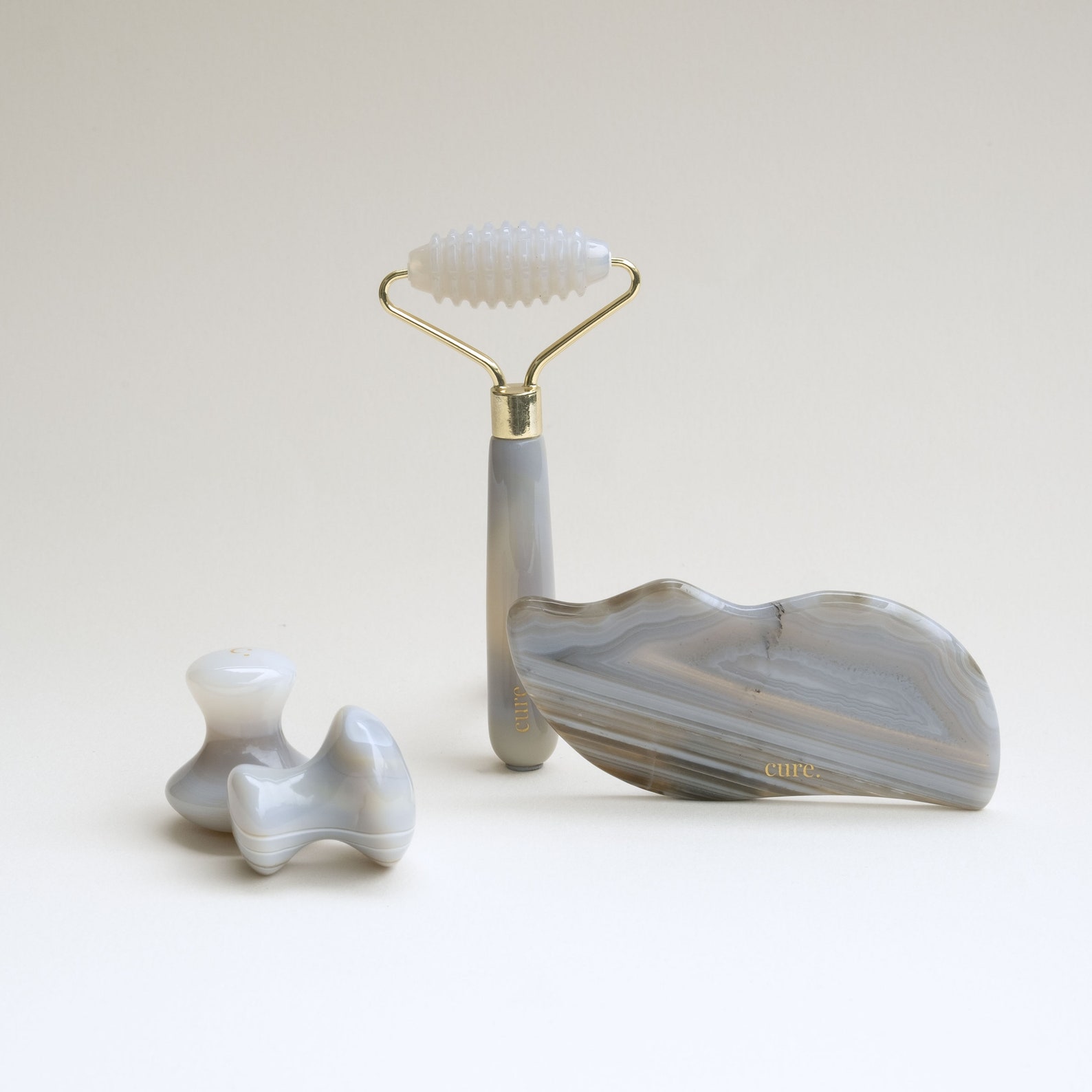 Deep&full Face and Body Massage Set Natural Agate Mushroom Gua Sha ...