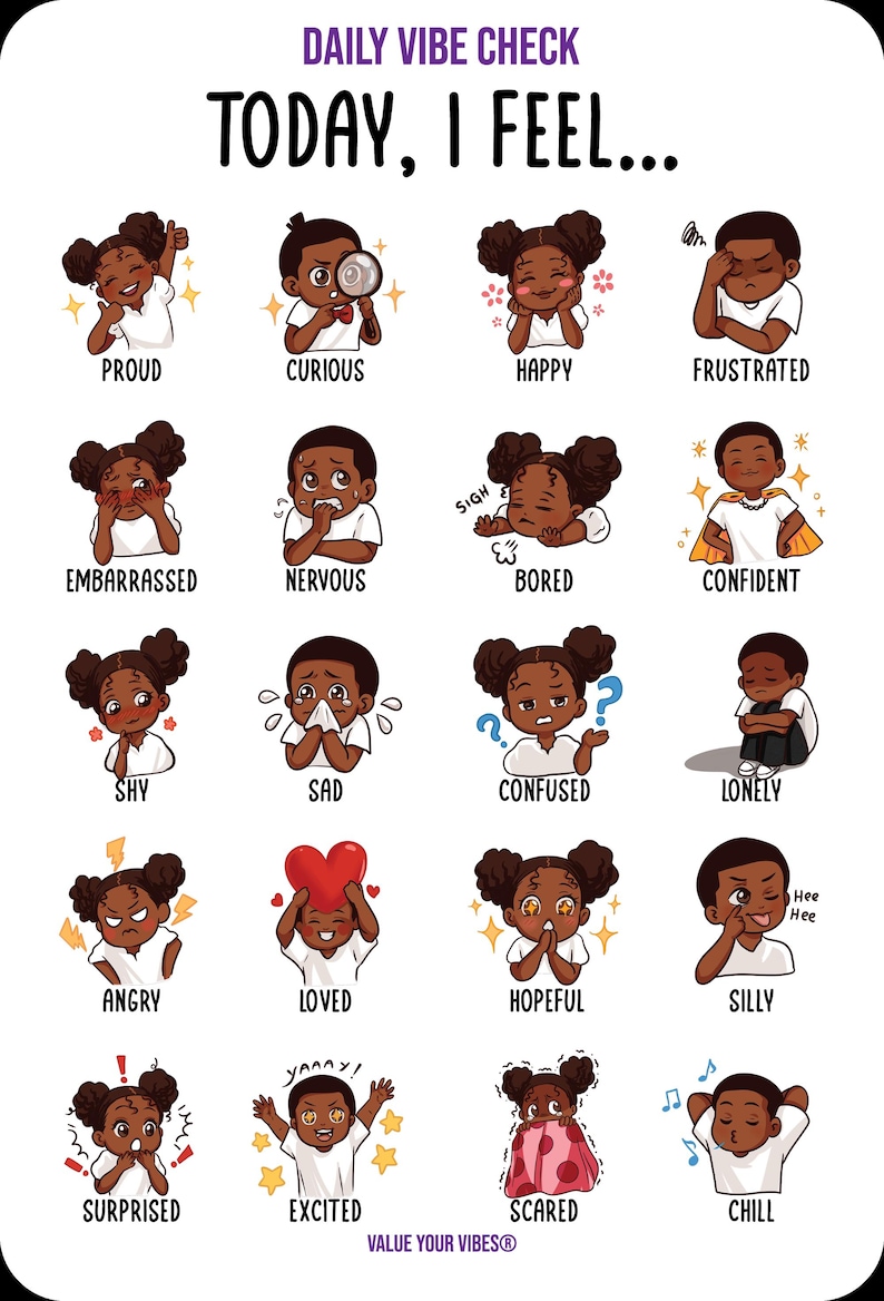 Daily Vibe Check Dry Erase Door Sign - Black Feelings, Emotions & Moods ...