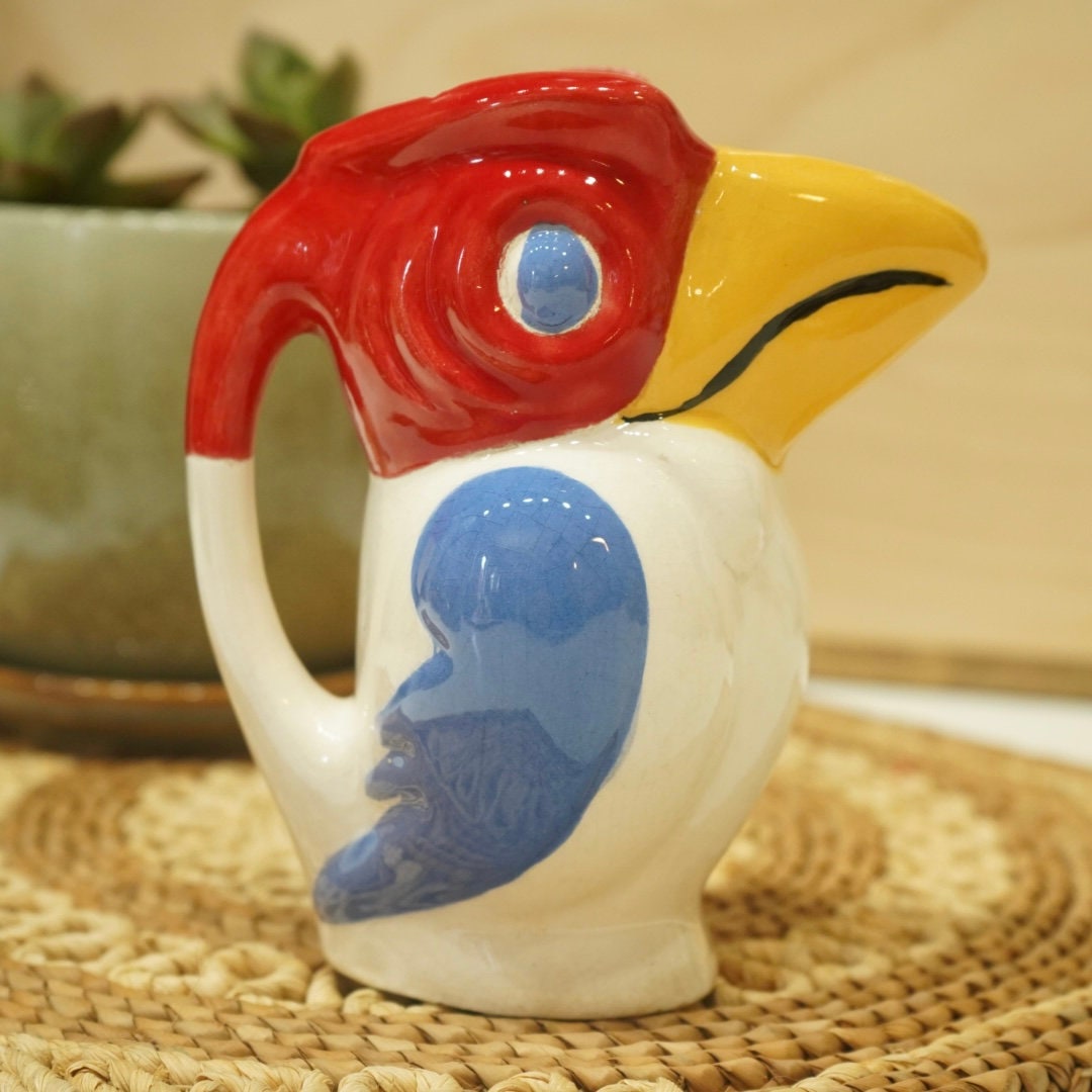 Vintage Tropical Bird Vase Parrot/ Vintage Creamer Pitcher / Vintage ...