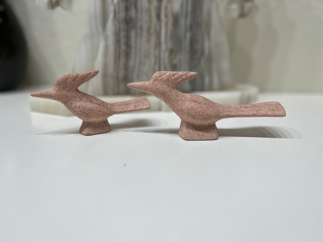 Vintage Ceramic Road Runner Statue (set of 2) / Southwestern Decor ...