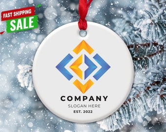 Custom Company Logo Christmas Ornament Perfect Touch to - Etsy