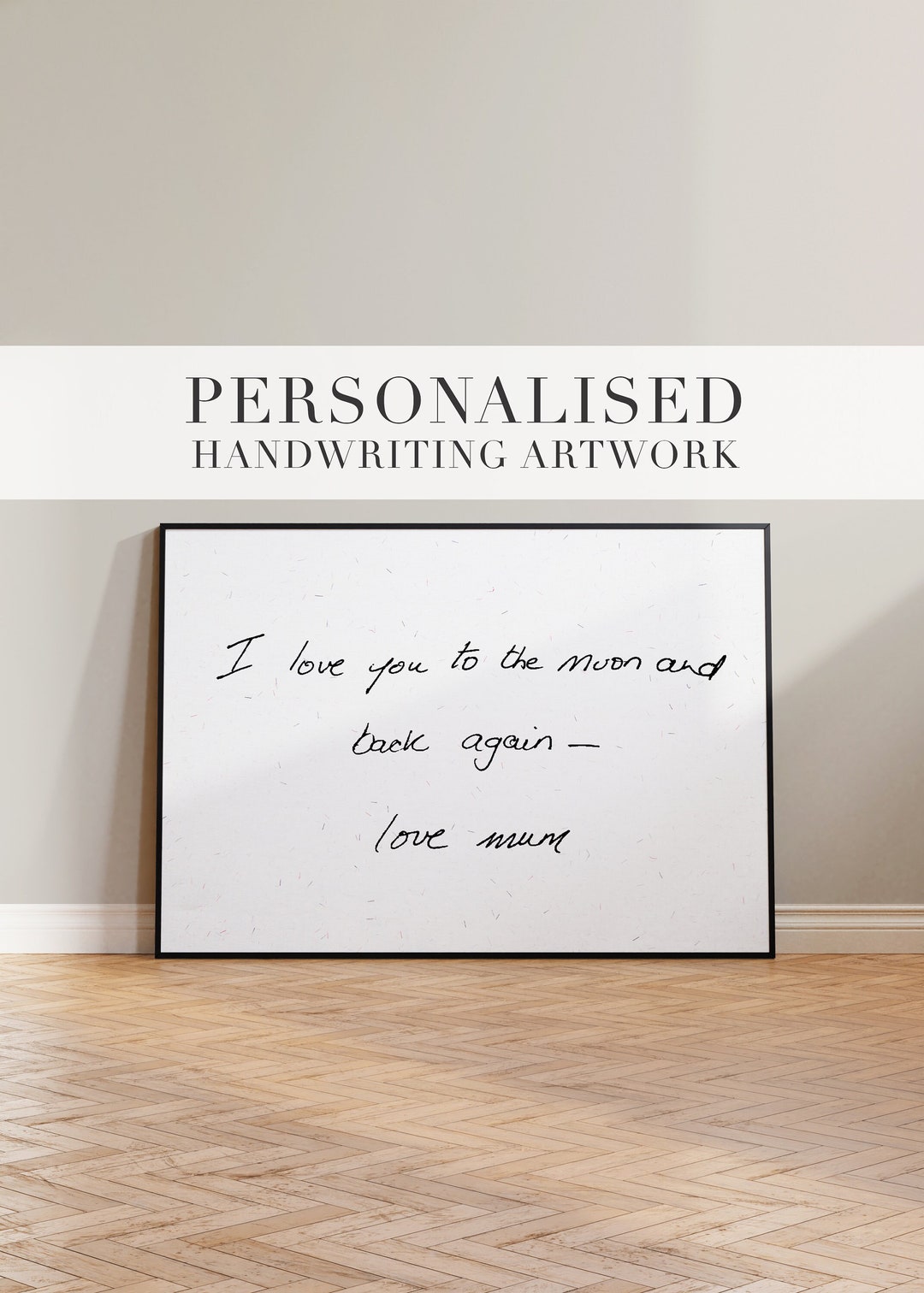 Personalised Handwriting Artwork Memorial Print Loved Ones Handwriting ...