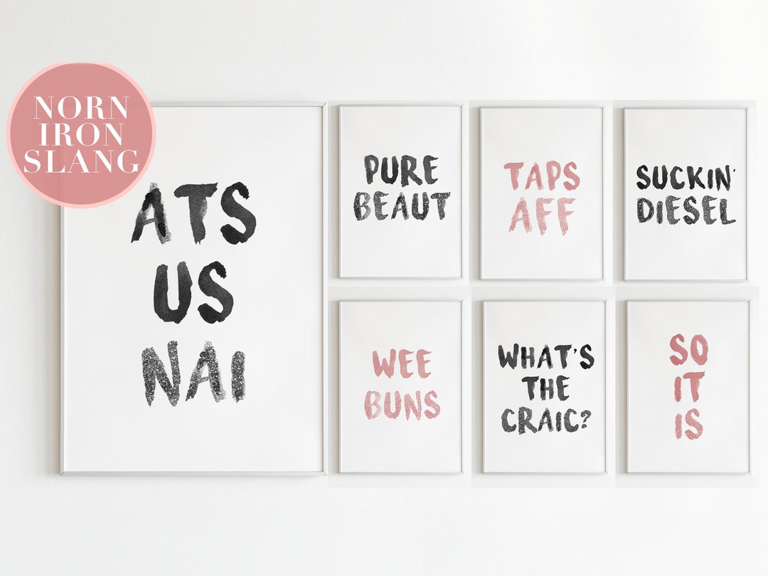Belfast Slang Prints | Glitter Prints | Northern Ireland Print | Irish ...
