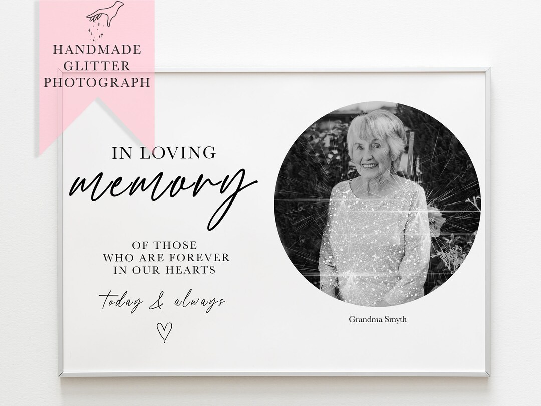 In Loving Memory Wedding Sign | Memorial Photo Card, Personalised With ...