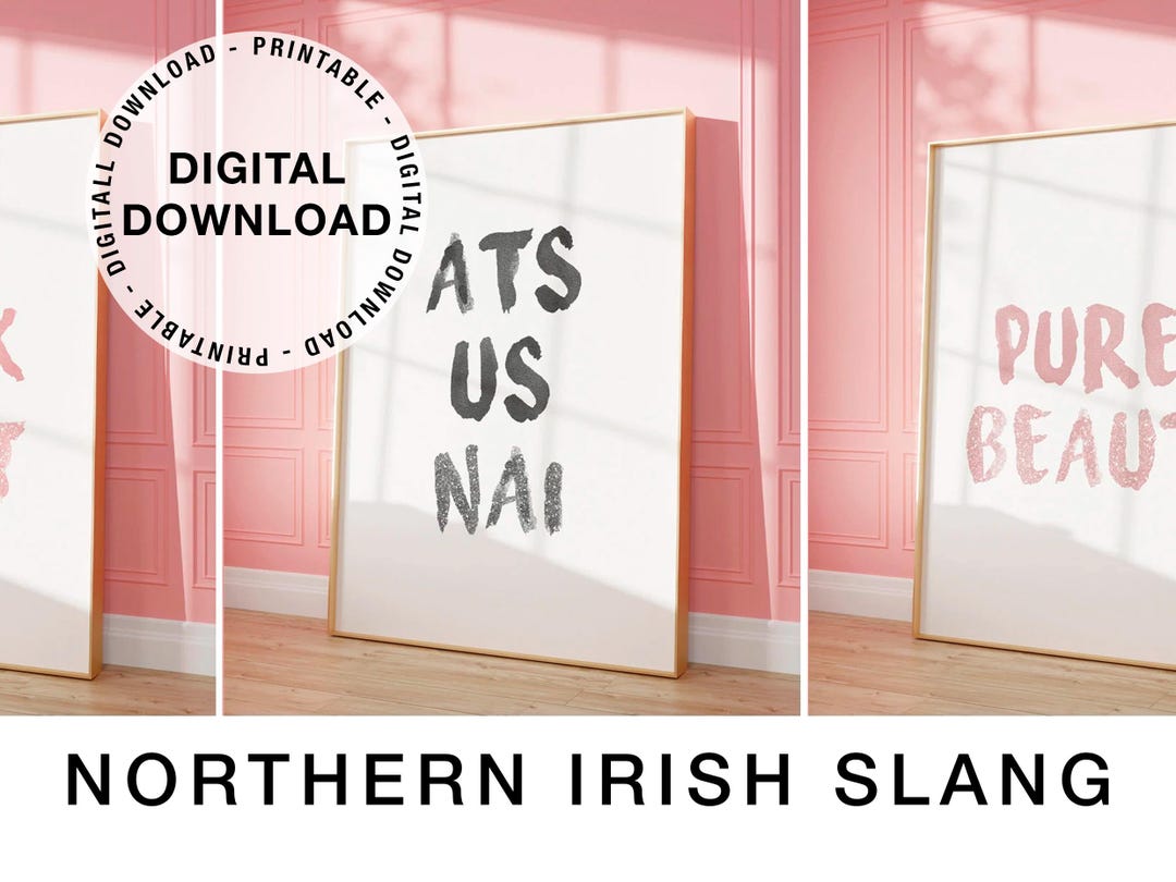 Belfast Slang Prints | Glitter Prints | Northern Ireland Print | Irish ...