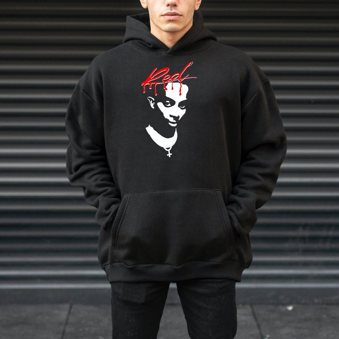 Playboi Carti "red"/ Punk Hoodie, Ghotic Hoodie, Aesthetic Clothing ...