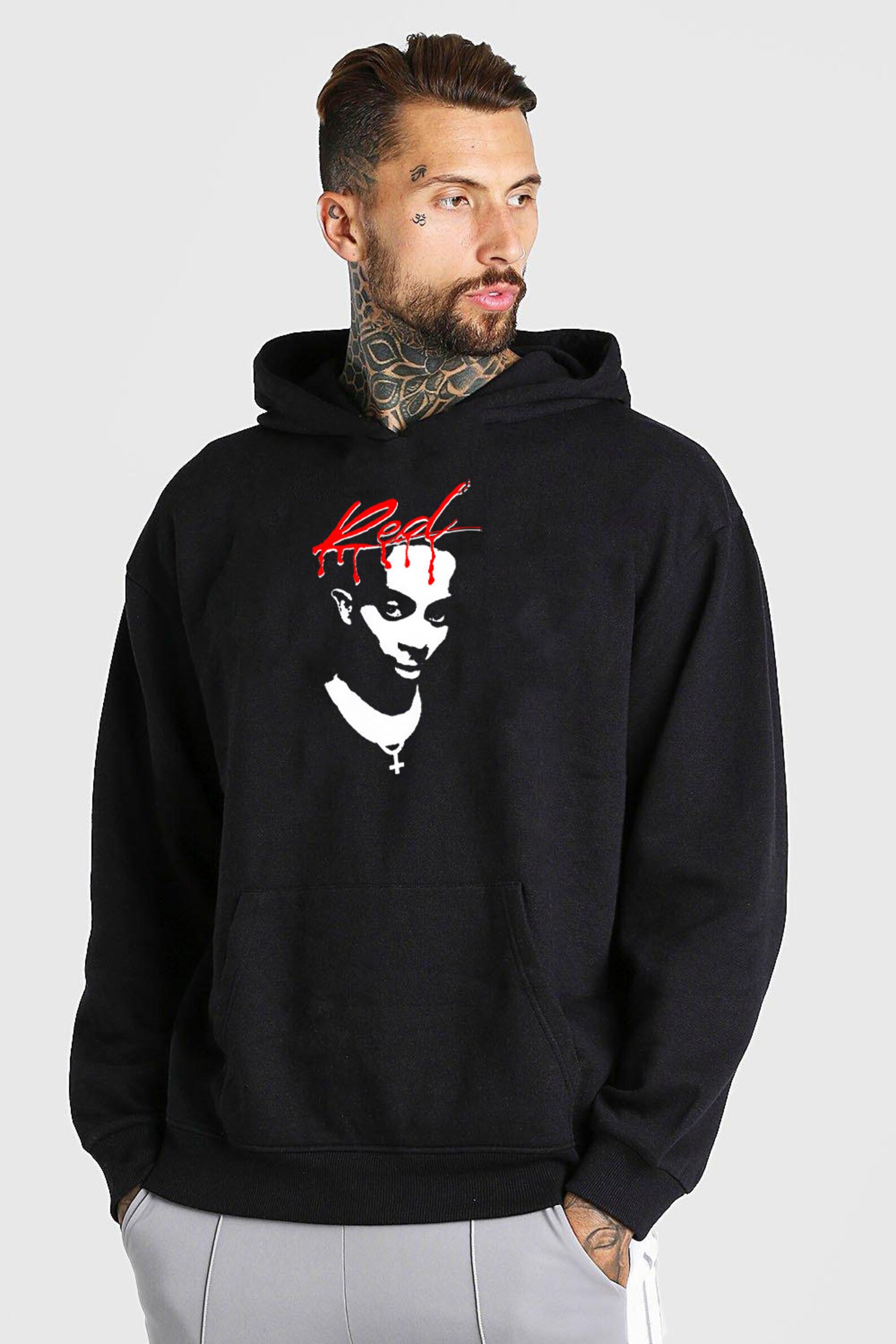 Playboi Carti "red"/ Punk Hoodie, Ghotic Hoodie, Aesthetic Clothing ...