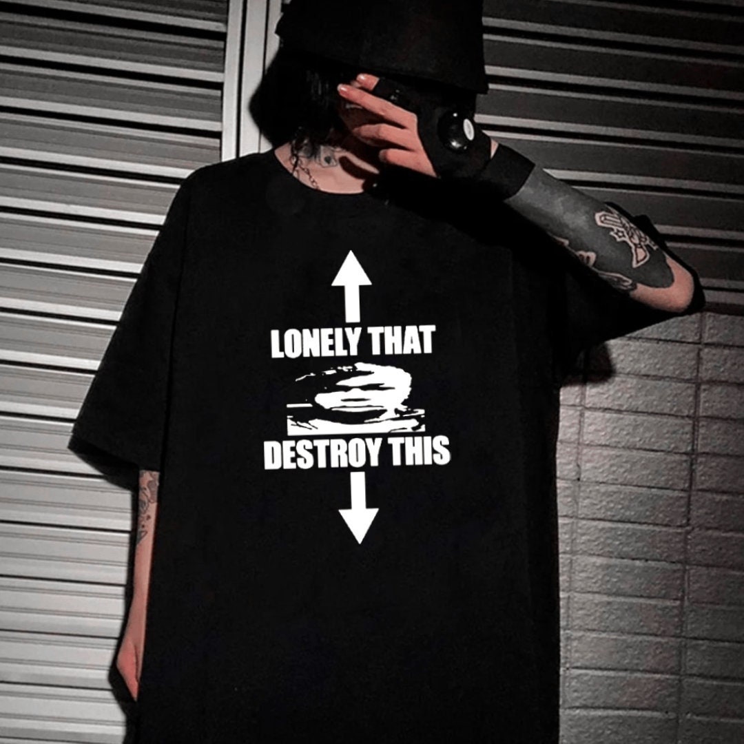 Lonely That Destroy This T Shirt Black Ken Carson Playboi Carti Merch Tees WLR Bane Meme Drain ...