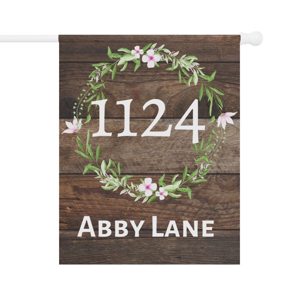 Personalized Address Garden Flag, Spring Garden Flag, Summer Garden ...