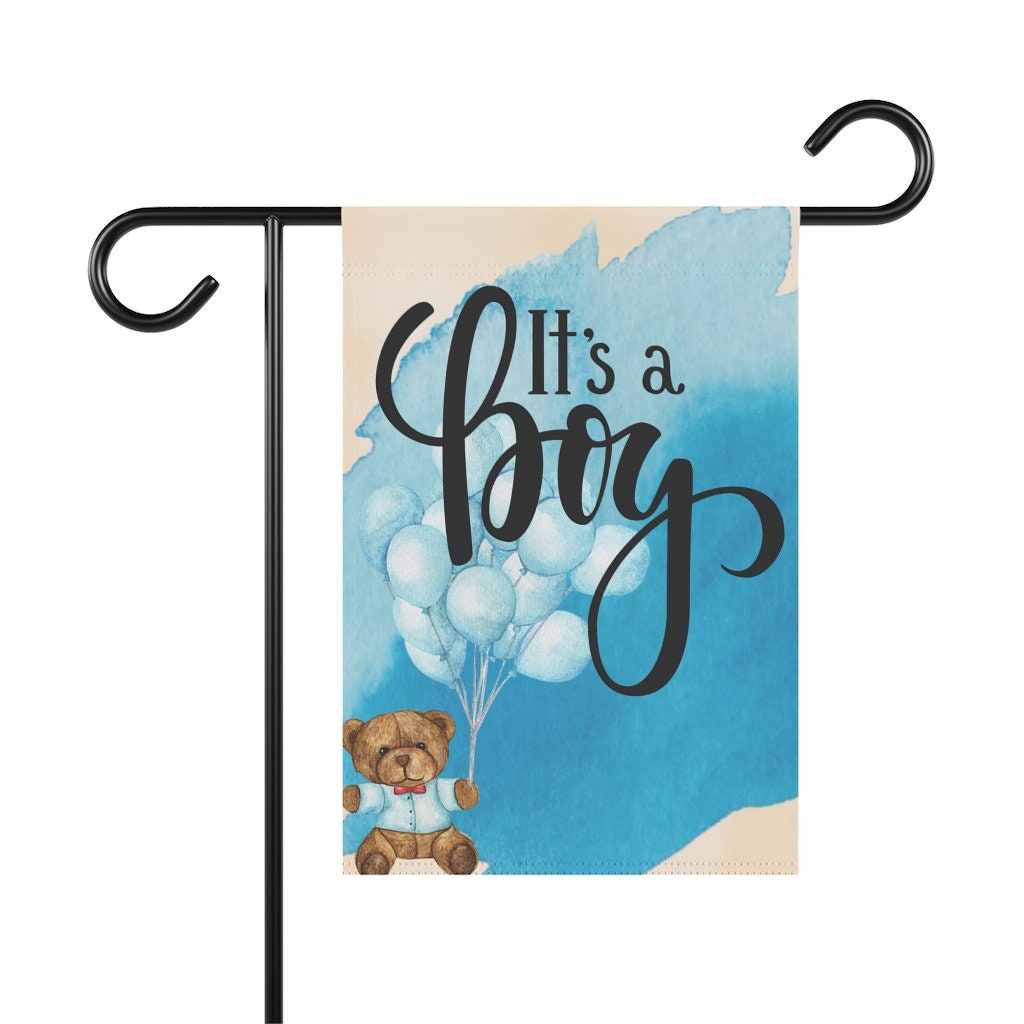 It's A Boy Garden Flag, Gender Reveal Flag, It's A Boy Announcement ...