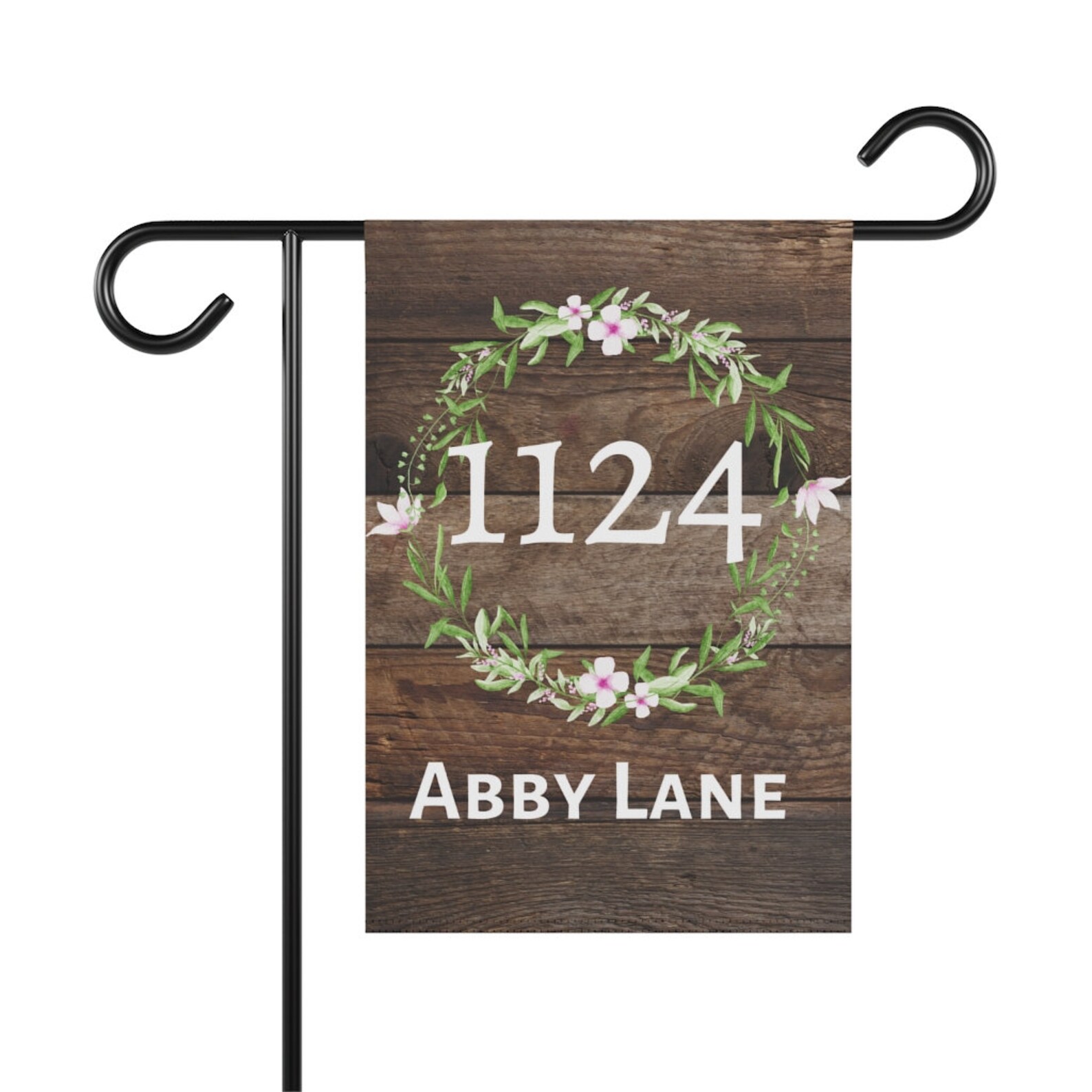 Personalized Address Garden Flag, Spring Garden Flag, Summer Garden ...