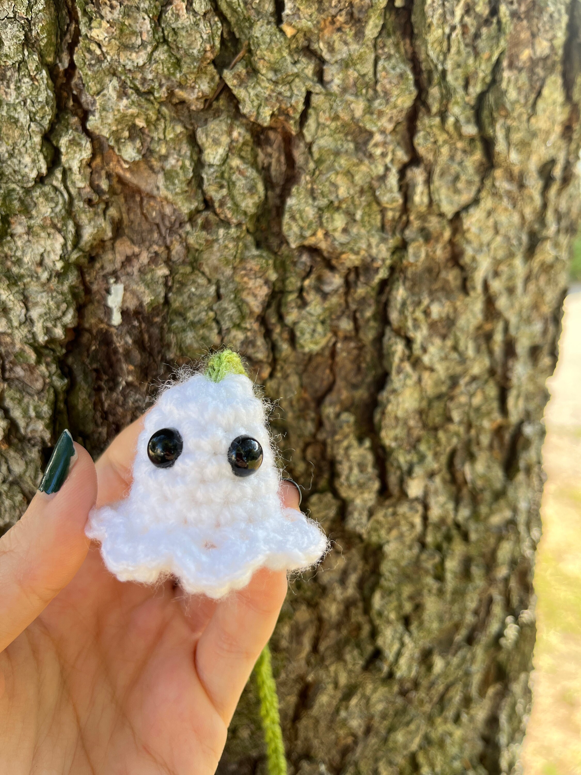 Handmade Crochet Ghost Lily of the Valley Car Accessory, Amigurumi, Car ...