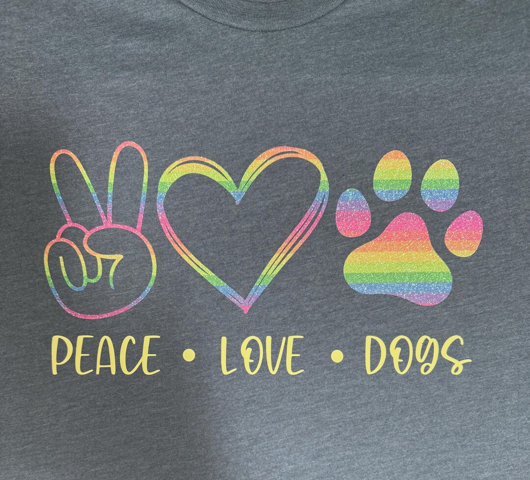 Peace Love Dogs/dog Lover/dogs Are Family - Etsy