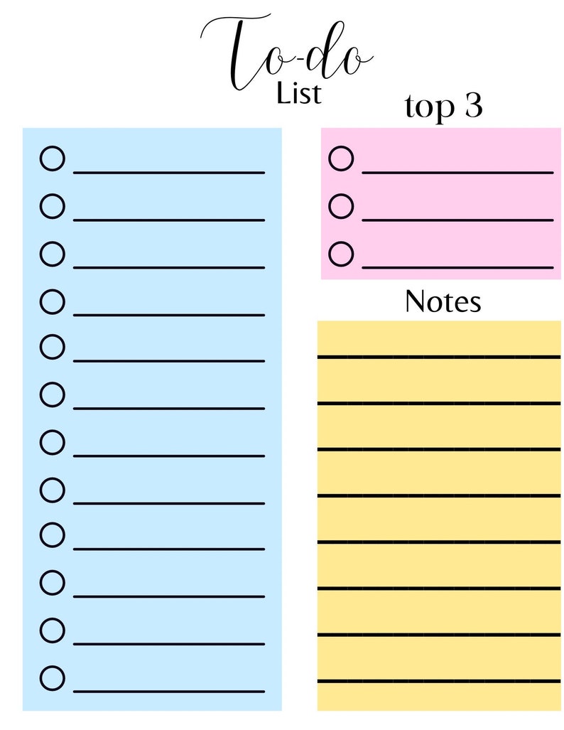Pastel to Do List - Etsy