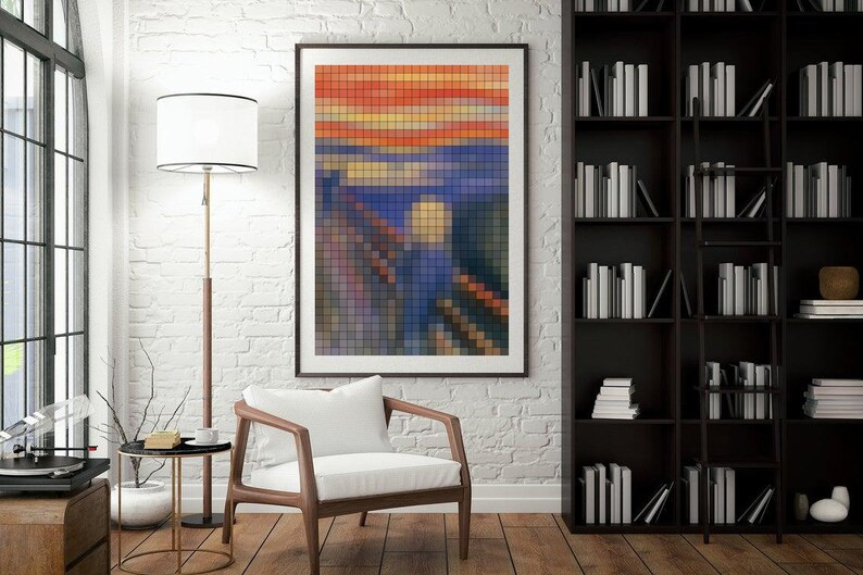 Edvard Munch the Scream Pixel Art, Printable Wall Art, 8 Bit Art ...