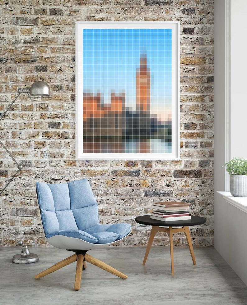 London Big Ben Pixel Art Printable Wall Art Pixelated - Etsy
