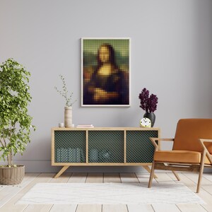 Mona Lisa Pixel Art, Leonardo Da Vinci, Printable Wall Art, 8 Bit Art ...