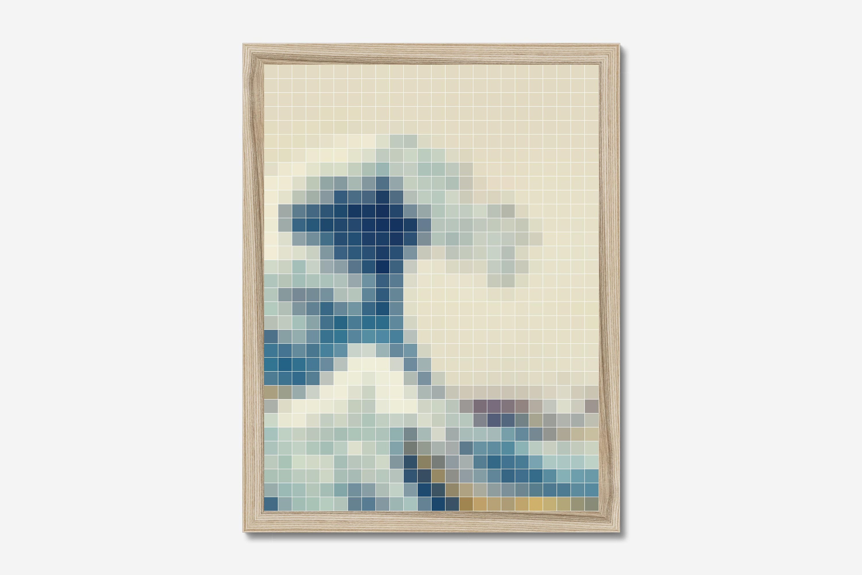 The Great Wave off Kanagawa Pixel Art, Printable Wall Art, 8 Bit Art ...