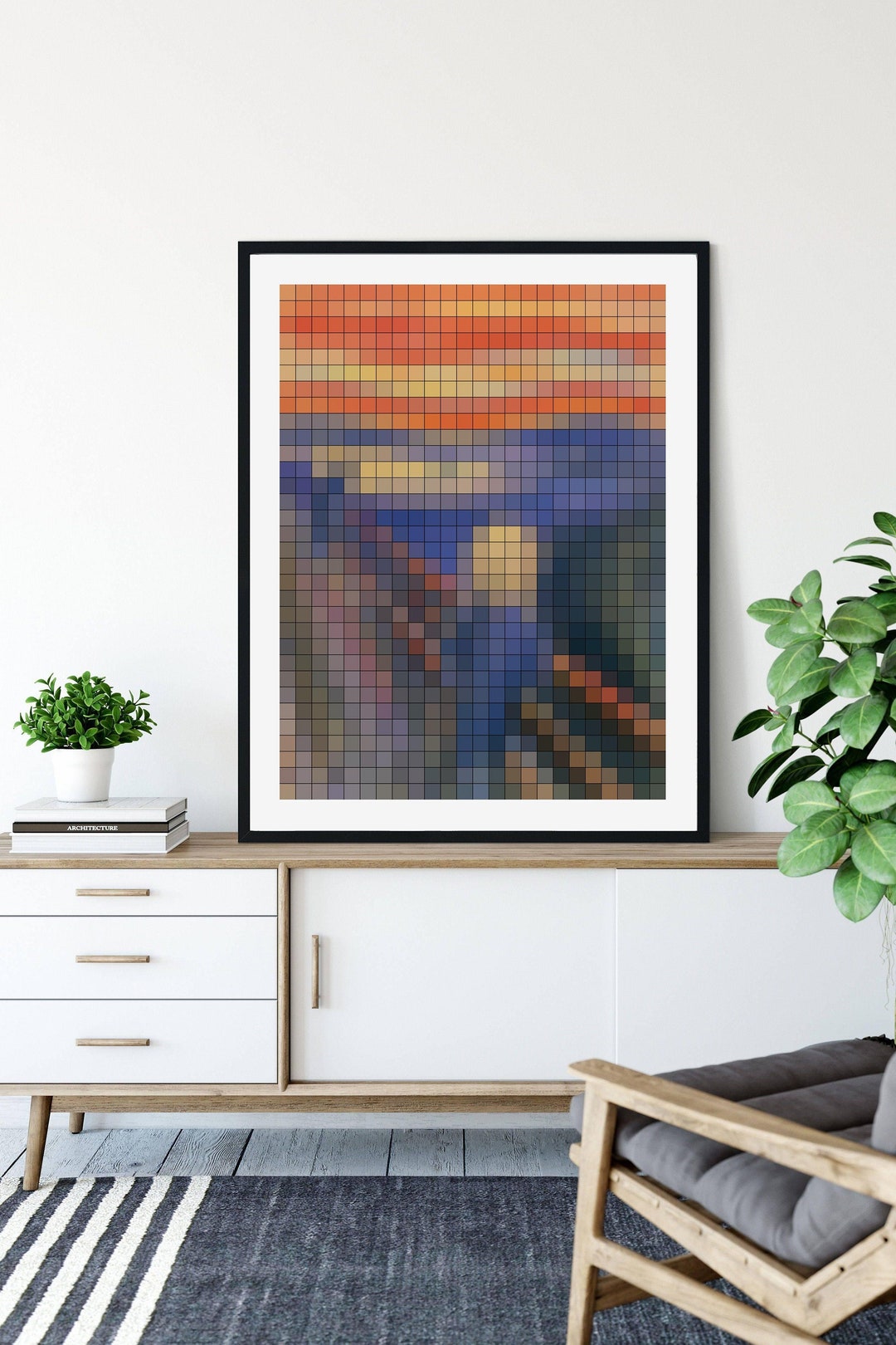 Edvard Munch the Scream Pixel Art, Printable Wall Art, 8 Bit Art ...
