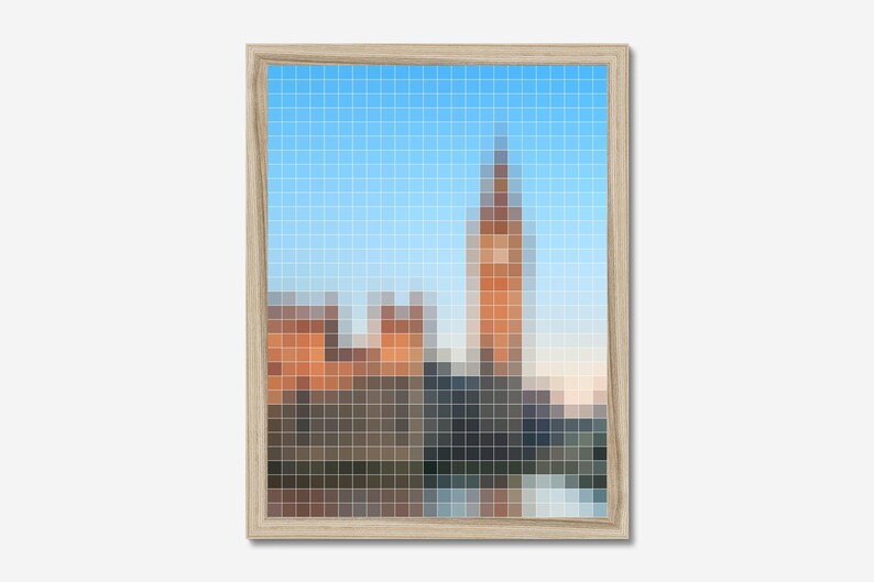 London Big Ben Pixel Art Printable Wall Art Pixelated - Etsy