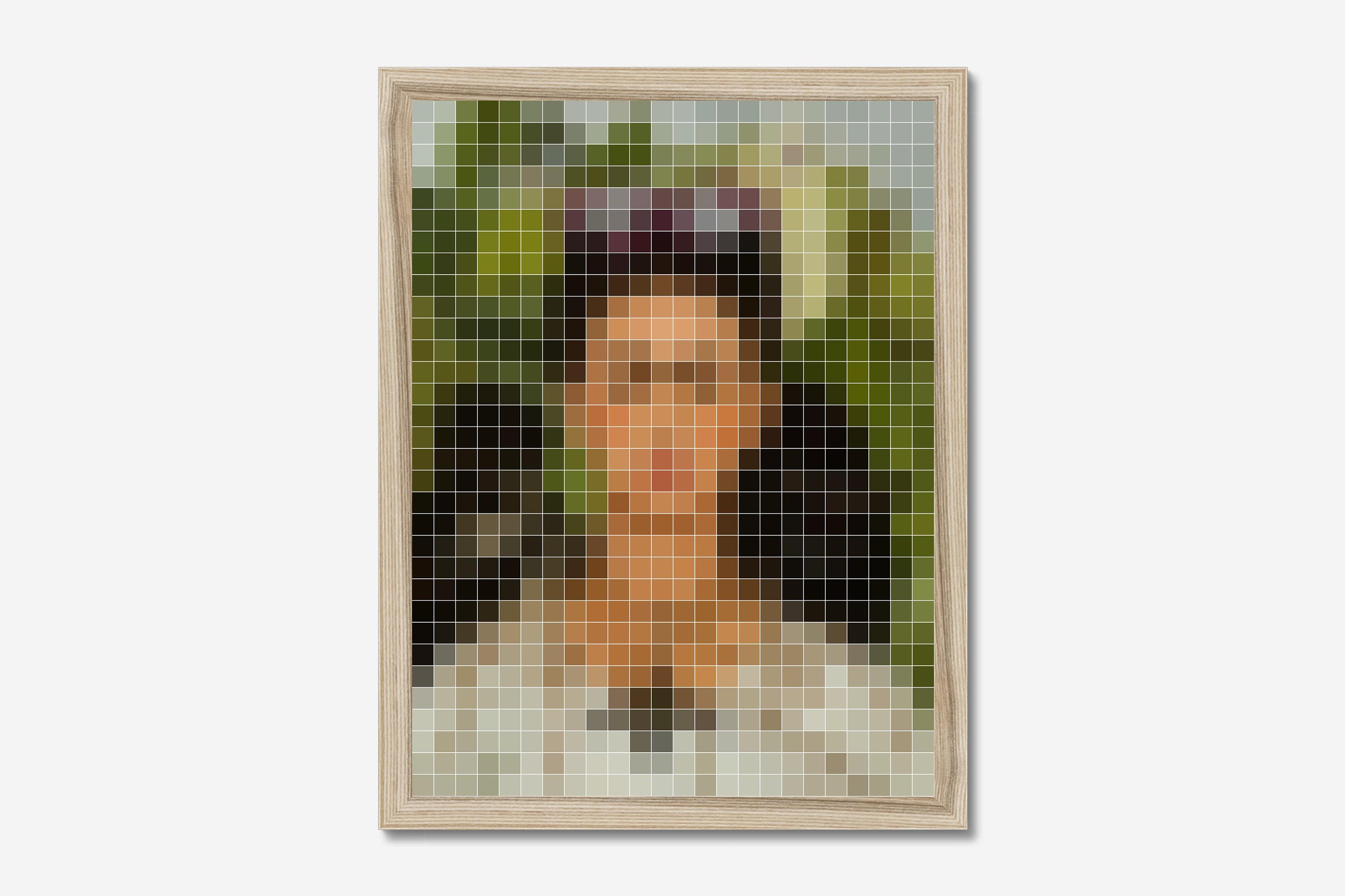 Frida Kahlo Self Portrait Pixel Art, Printable Wall Art, 8 Bit Art ...